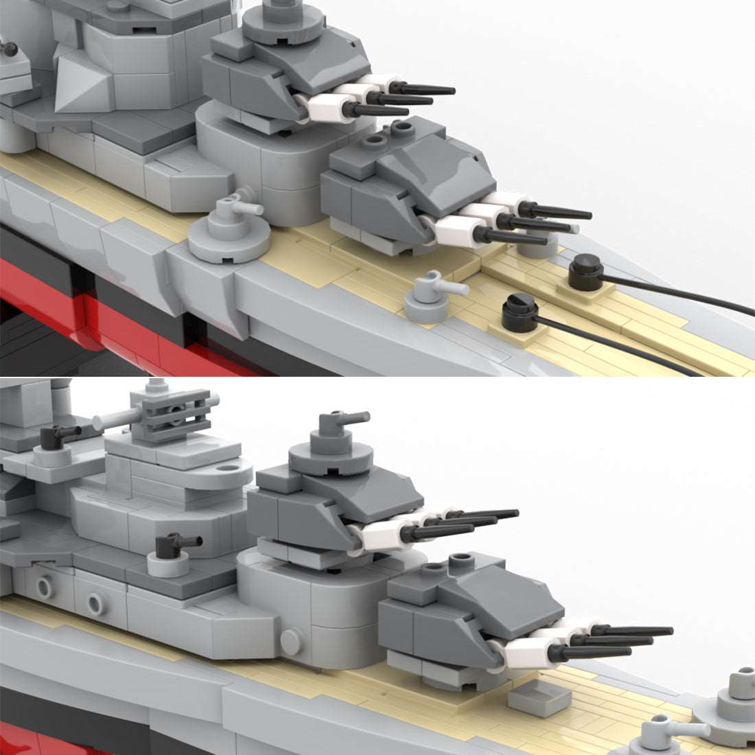 2 in 1 German Heavy Cruiser Mainz - Scale 1:300 Klemmbausteine | LesDiy