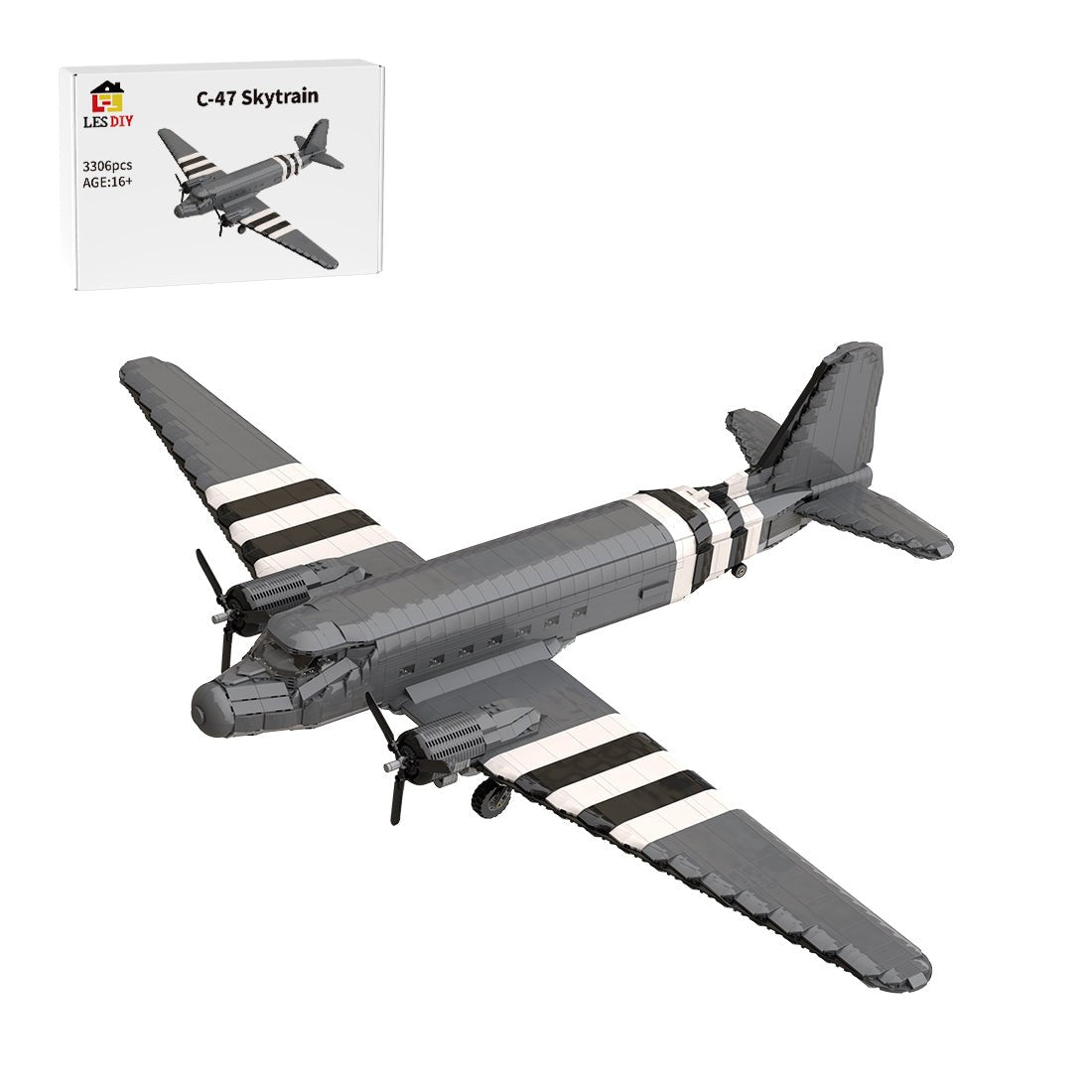 C-47 Skytrain Klemmbausteine | LesDiy