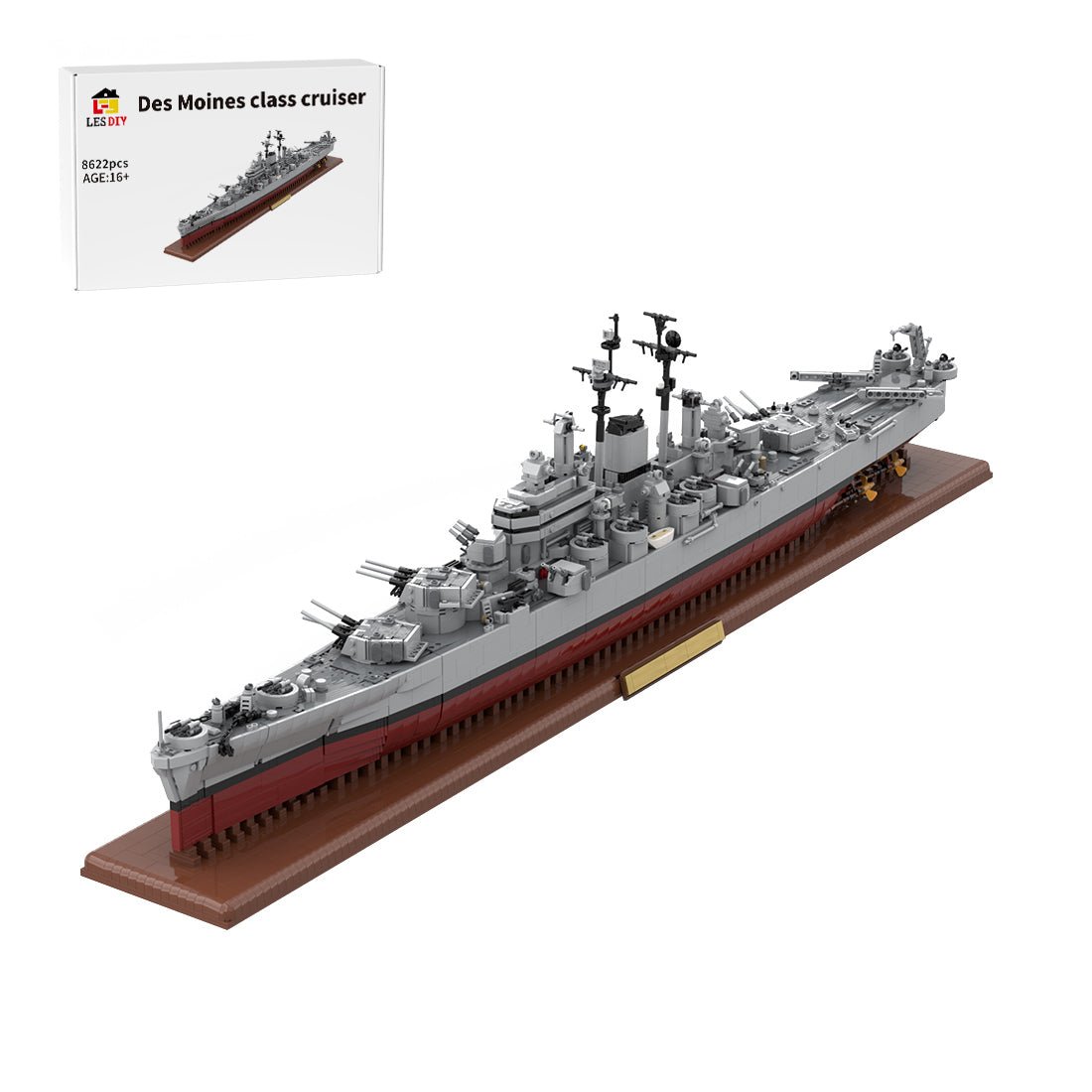 Des Moines class cruiser Klemmbausteine | LesDiy