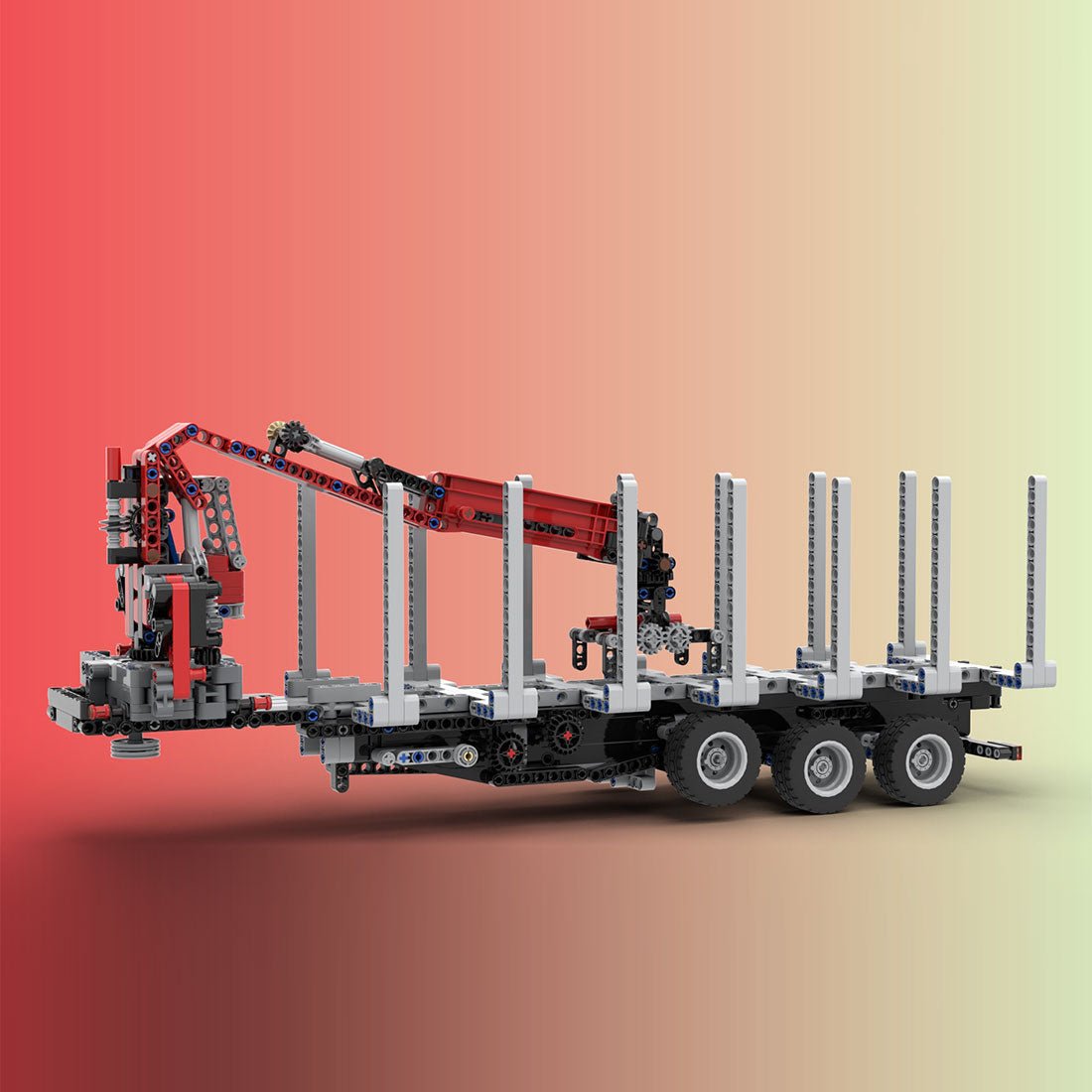 MOC-120647 NG-1632 & Forstanhänger mit Kranwagen Klemmbausteine | LesDiy