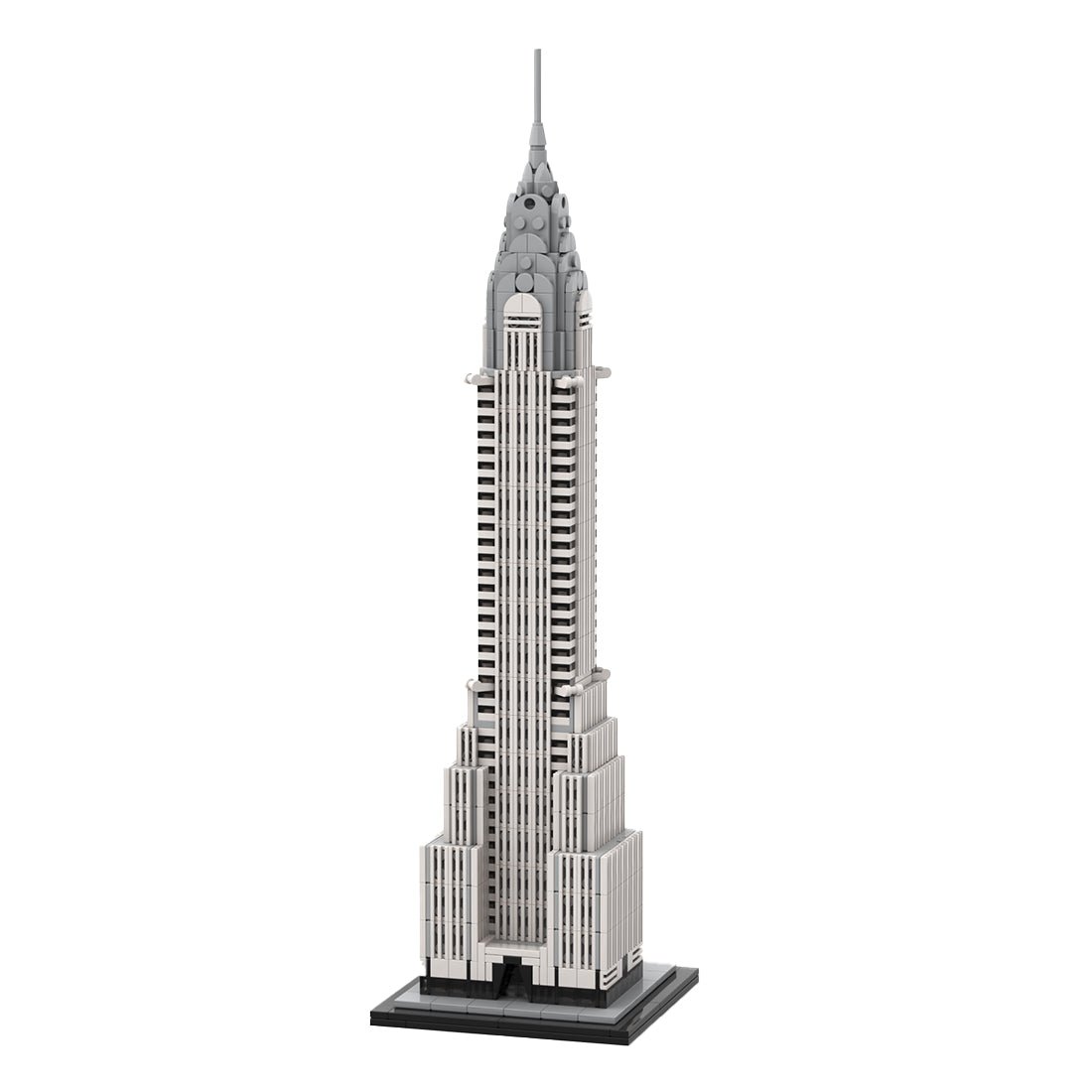 MOC-127022 Chrysler Building 1:800 Scale Klemmbausteine - LesDiy