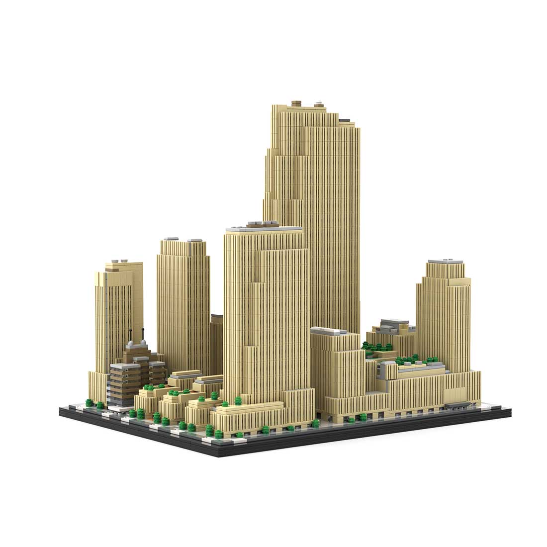 MOC-178781 Rockefeller Center 1:800 Scale Klemmbausteine - LesDiy