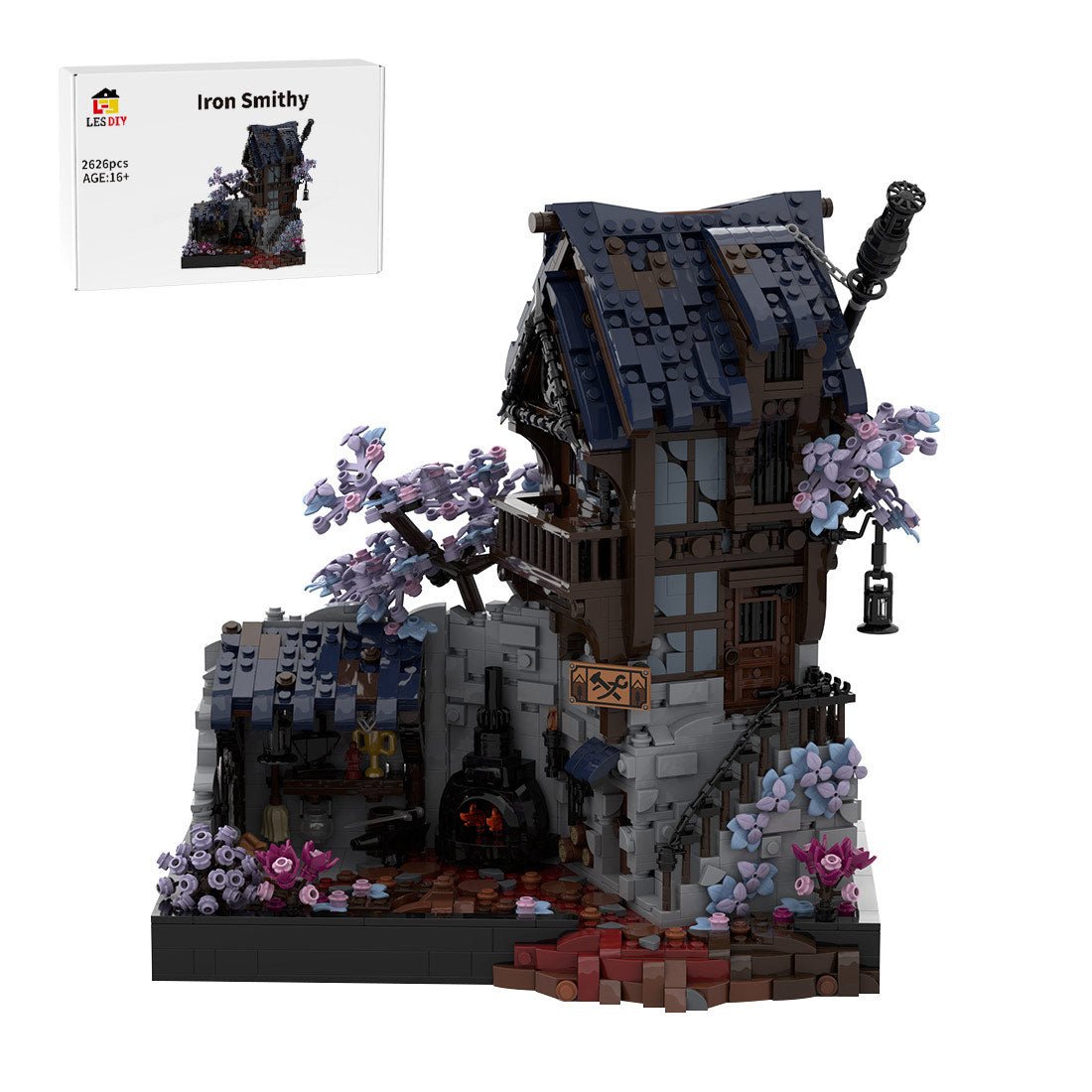 MOC-213181 Blacksmith / Forge Klemmbausteine | LesDiy