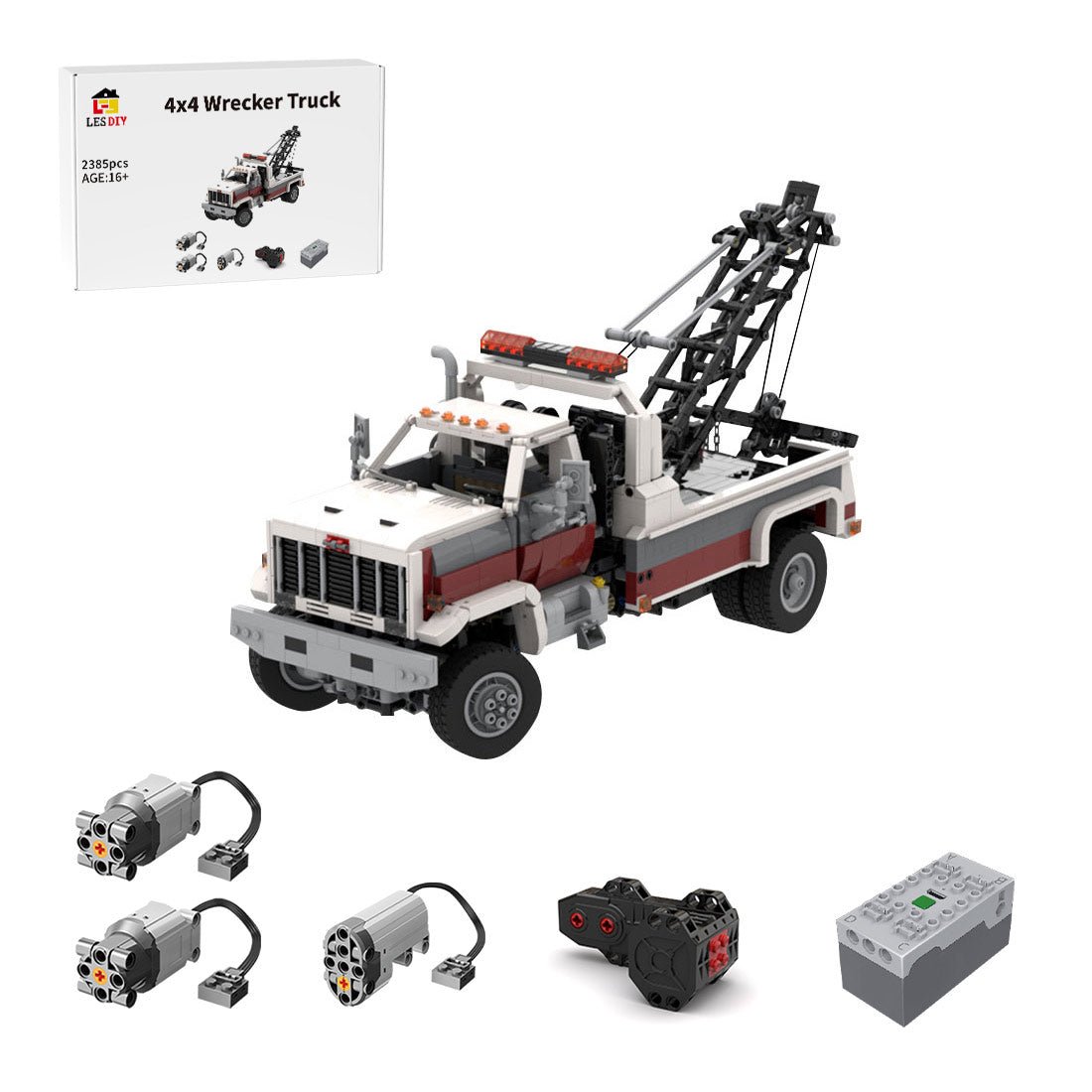 MOC-213249 80's GMC TopKick Wrecker 4x4 RC Klemmbausteine | LesDiy