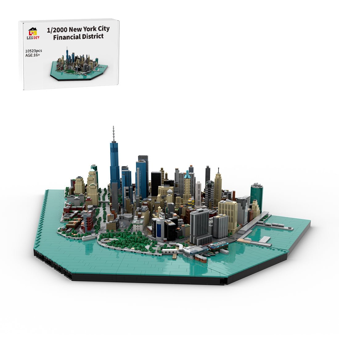 MOC-221106 1/2000 Scale New York City Klemmbausteine | LesDiy