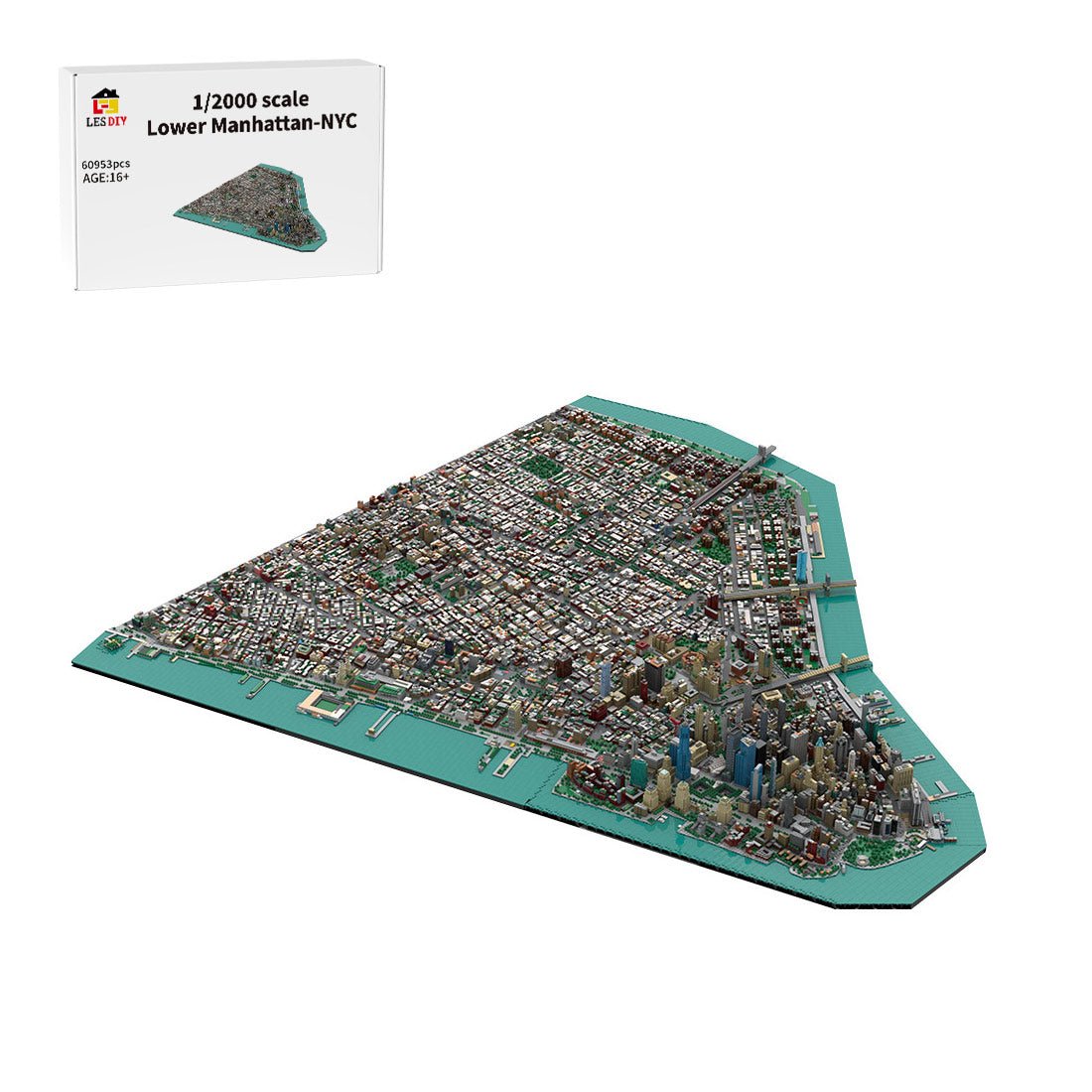 MOC-225884 1/2000 Scale Lower Manhattan - New York City Klemmbausteine ...