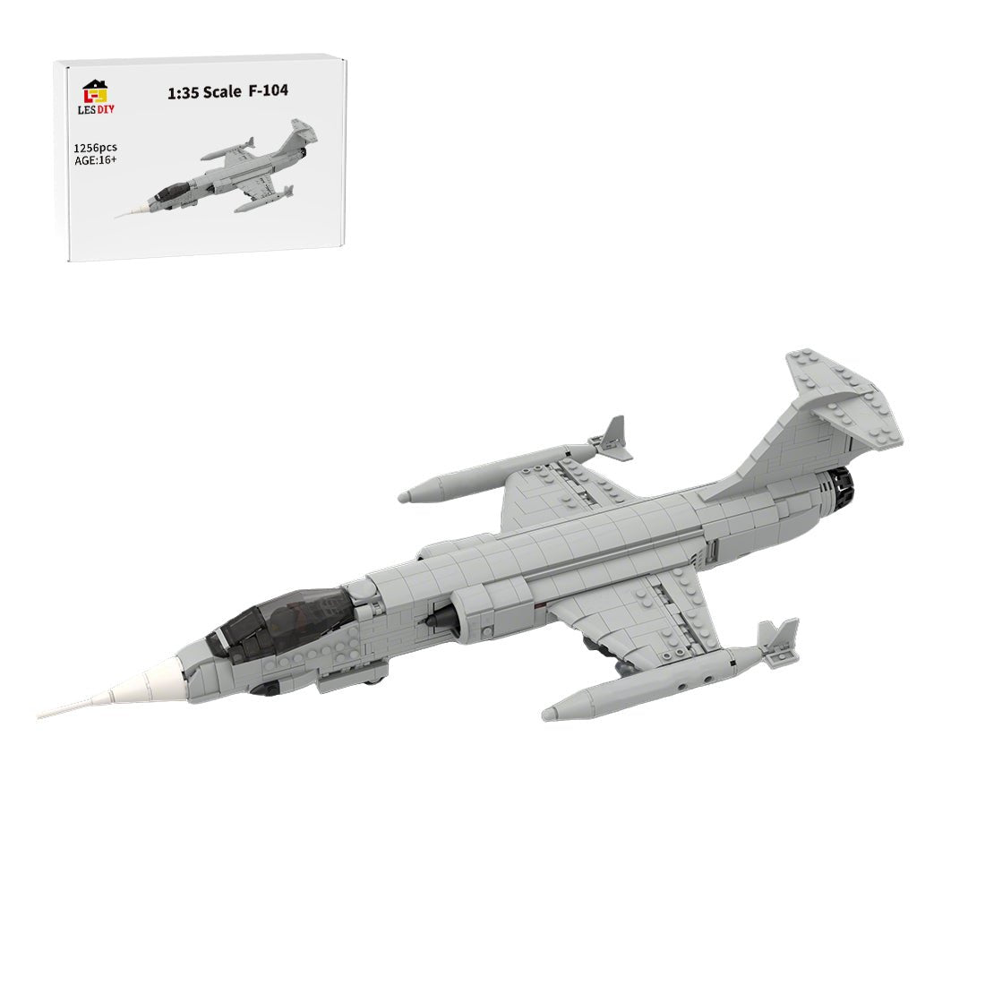 MOC-242444 F-104 StarFighter - 1:35 Scale Klemmbausteine | LesDiy
