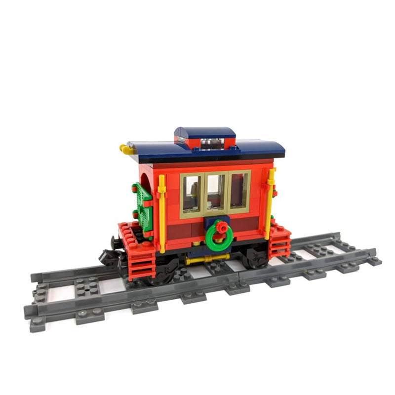 MOC-49581 Motorized and Improved Christmas Train Klemmbausteine | LesDiy