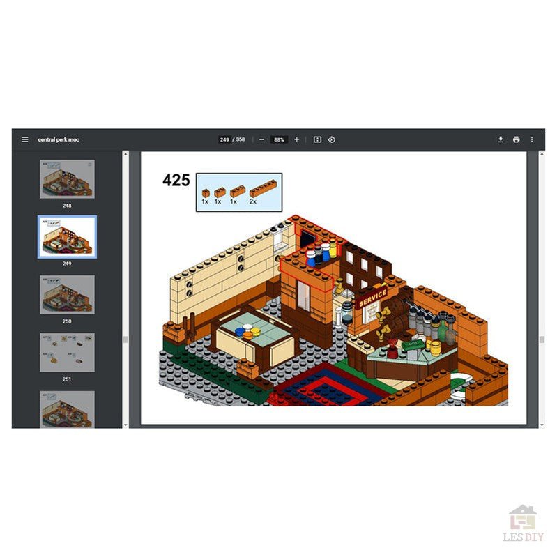 MOC-54894 Modular Central Perk Cafe & Pub - LesDiy