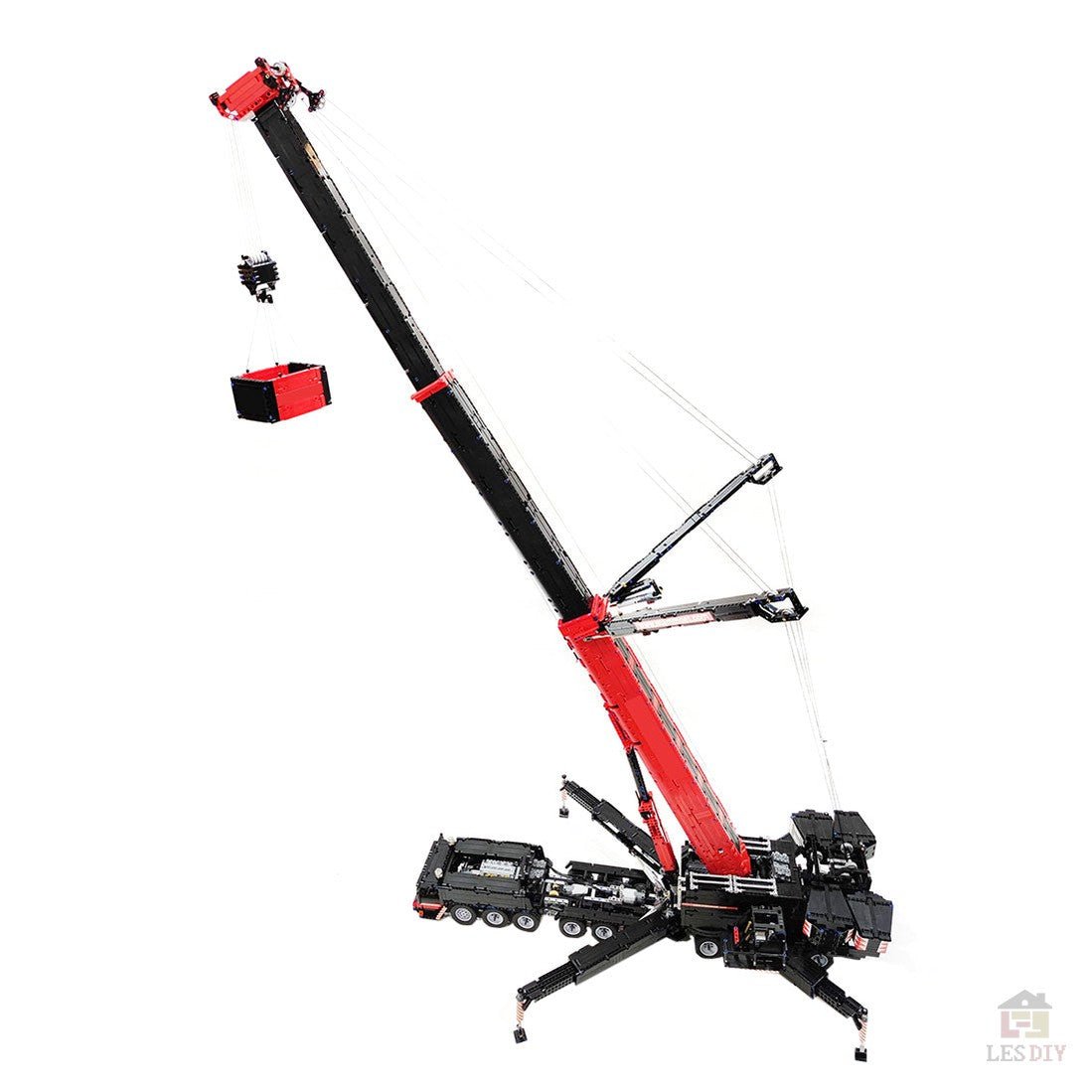MOC LTM1750-9.1 All-Road-RC-Kran mit 12 Motoren Klemmbausteine - LesDiy