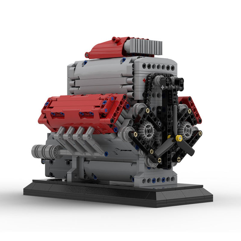 Mocsage MOC-171732 Crossplane V8 Engine with Supercharger & removable ...