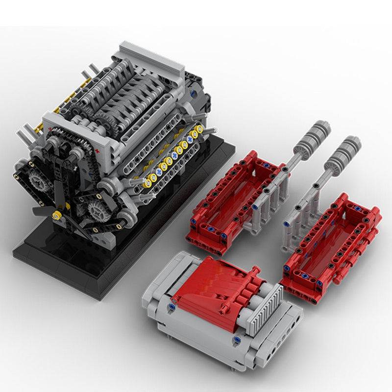 Mocsage MOC-171732 Crossplane V8 Engine with Supercharger & removable ...